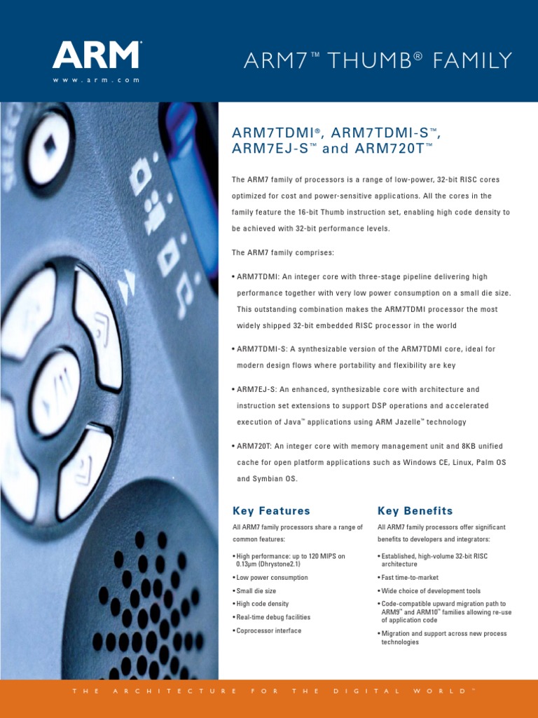 Arm7 Family | PDF | Arm Architecture | Digital Signal Processor