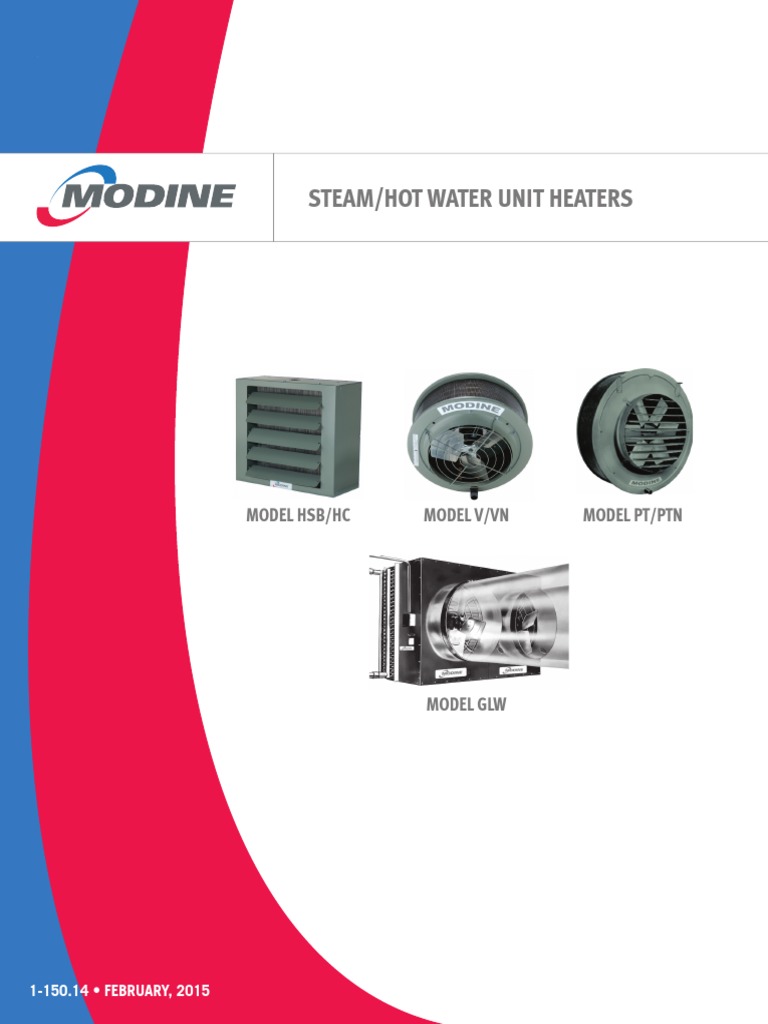 Catalog, Steam Hot Water Unit Heaters MODINE | PDF | Hvac | Water Heating