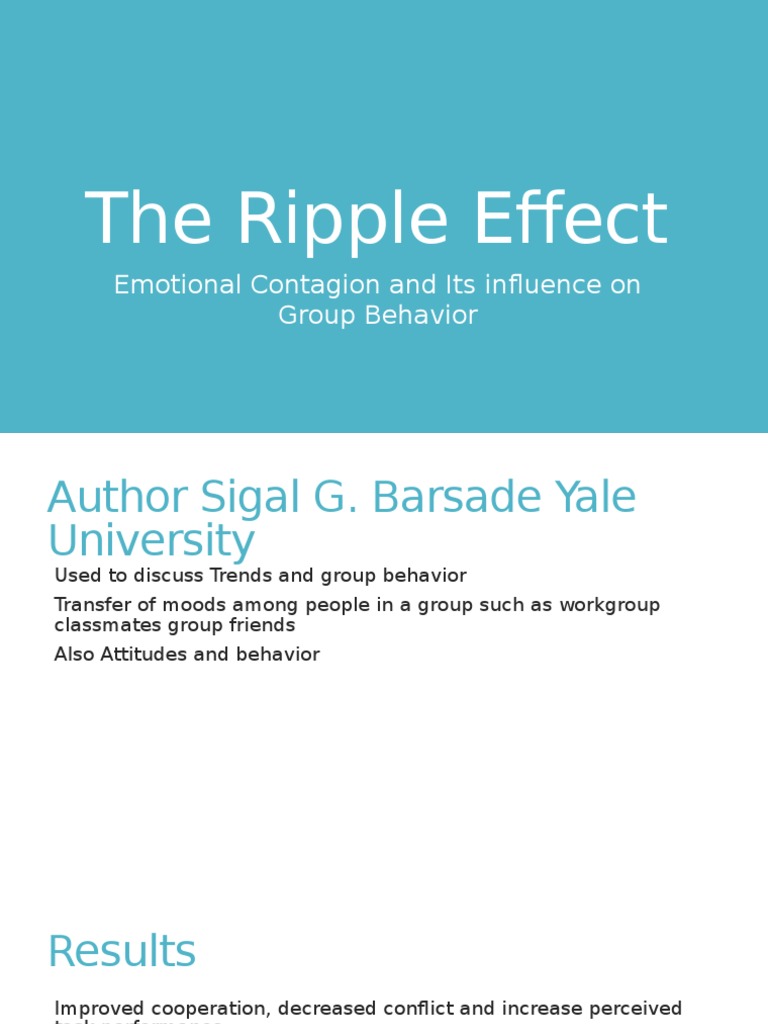 The Ripple Effect: Emotional Contagion and Its Influence On Group ...