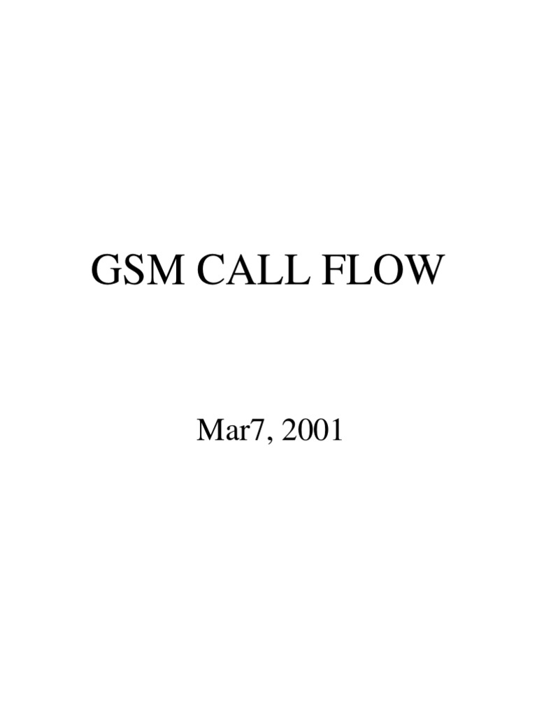 GSM Call Flow | PDF | Technological Change | Infrastructure