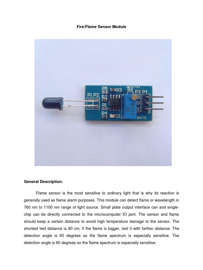 Fire/Flame Sensor Module | PDF | Teaching Methods & Materials | Computers