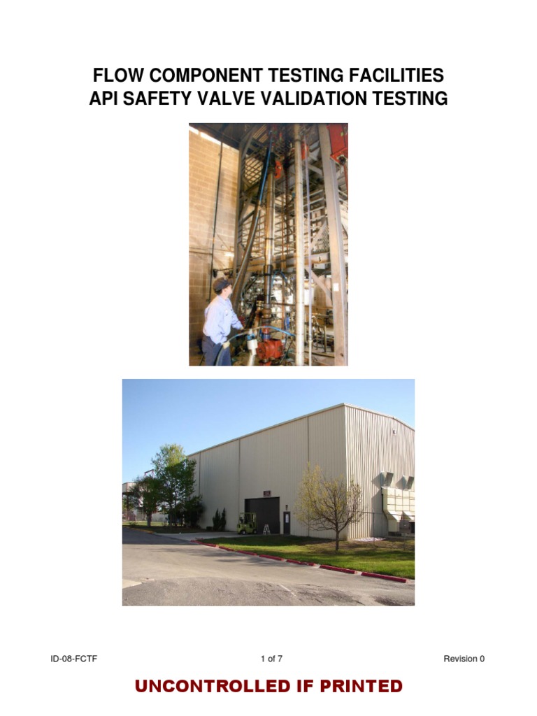 Flow Component Testing Facilities Api Safety Valve Validation Testing ...