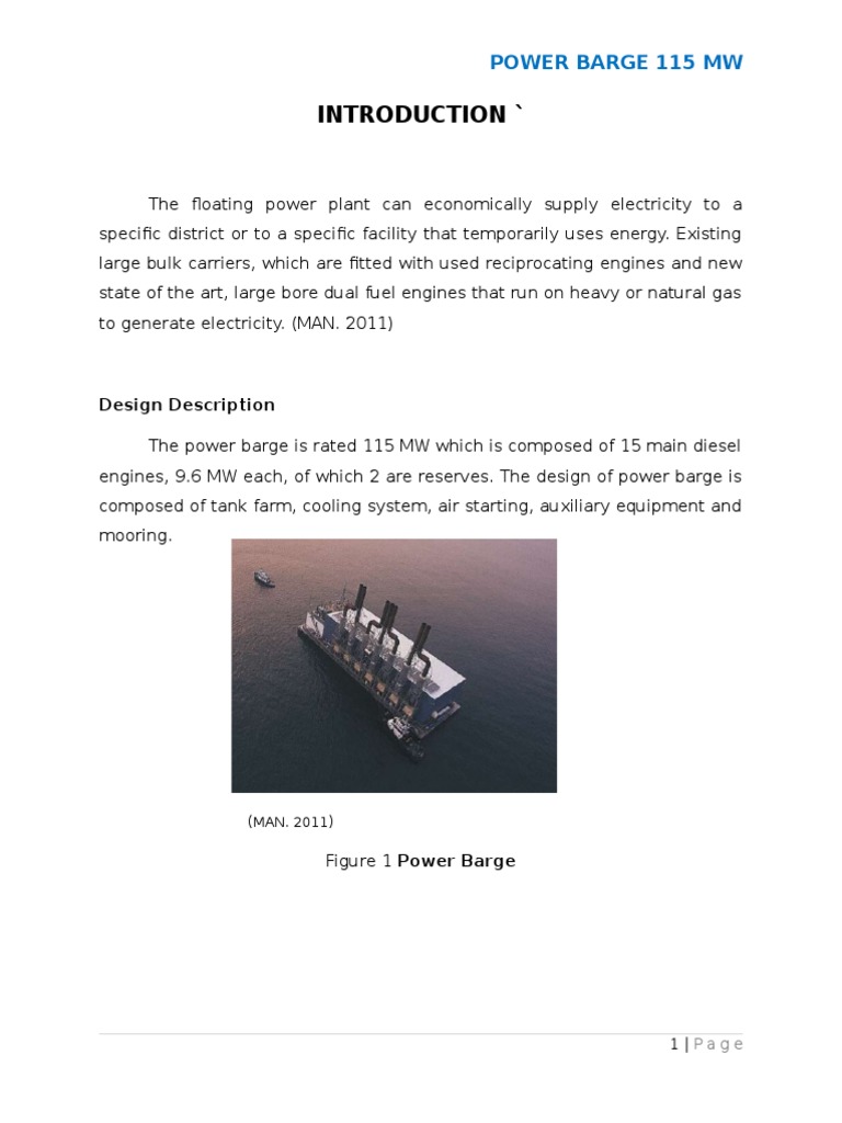Introduction ': Power Barge 115 MW | PDF