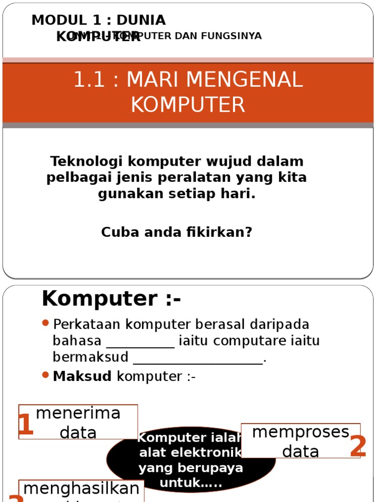 1.1 Mari Mengenal Komputer | PDF