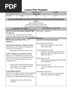Lesson Plan Math 1 - Patterns | PDF | Lesson Plan | Communication