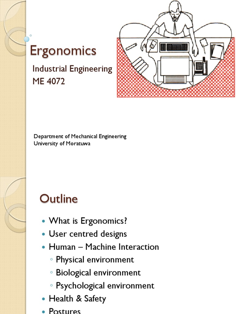 Introduction To Ergonomics | PDF | Human Factors And Ergonomics ...