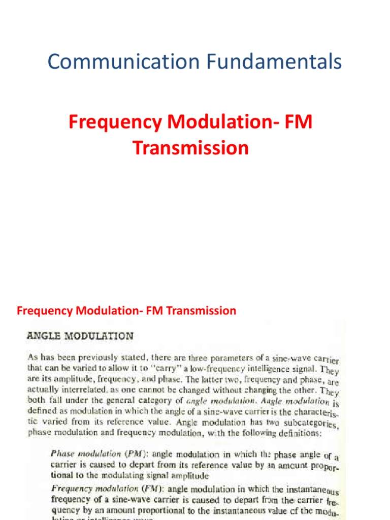 FM Communication and Transmission Basics | PDF