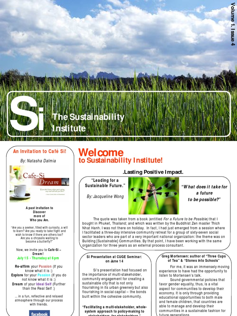 Welcome: The Sustainability Institute | PDF
