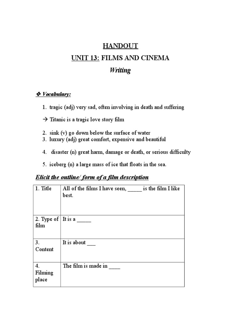 Film Description Writing Guide | PDF | General Fiction