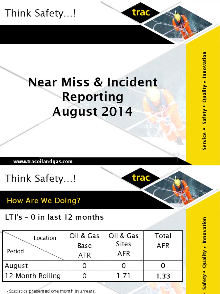 9 OG Near Miss Incident Reporting Sept | PDF | Occupational Safety And ...