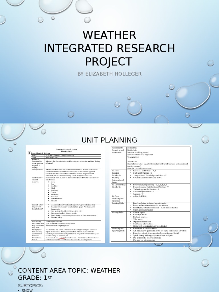 1st Grade Weather Research Project | PDF | Weather | Weather Forecasting