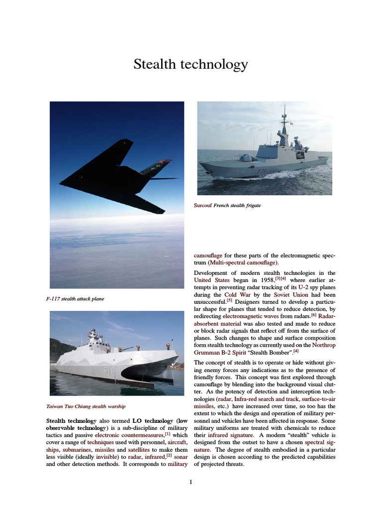 Stealth Technology | PDF | Military Technology | Aviation