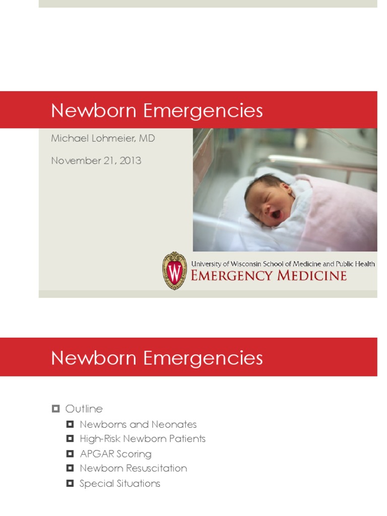 Newborn Emergencies | PDF | Low Birth Weight | Preterm Birth