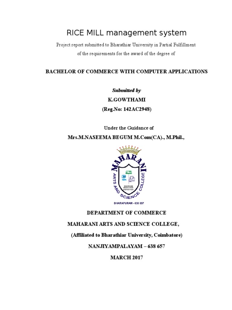 RICE MILL Management System | PDF