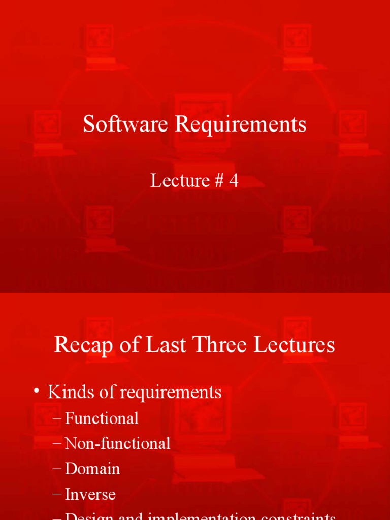 Software Requirements: Lecture # 4 | PDF | Specification (Technical Standard) | Unified Modeling ...