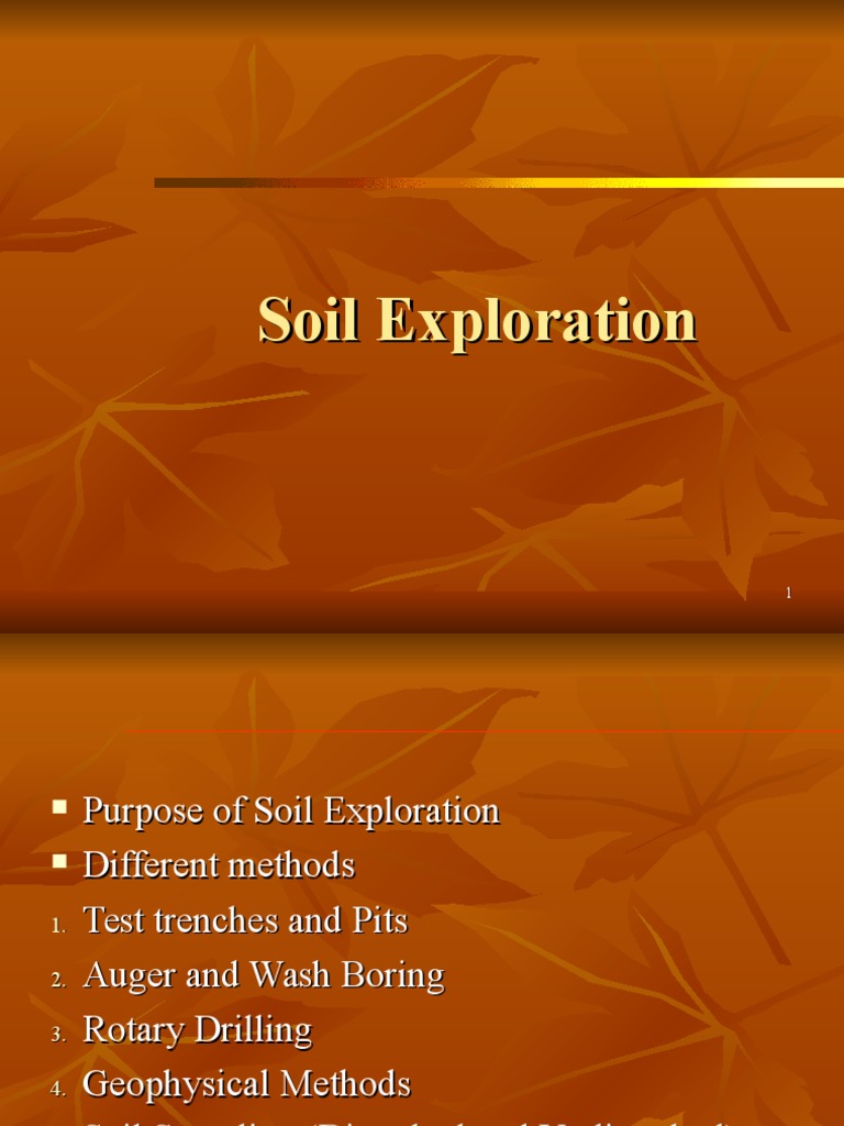 Soil Exploration | PDF | Drilling Rig | Drilling