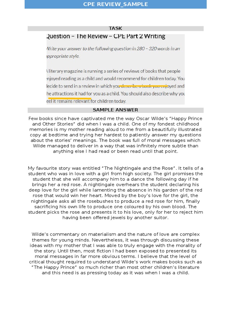 (Example) Cpe Review | PDF