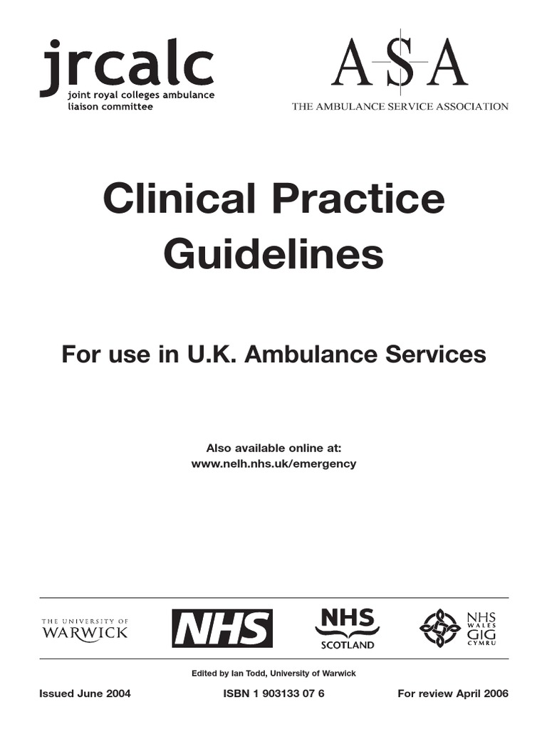 JRCALC Guidelines v3 2004 | PDF | Consent | Health Care