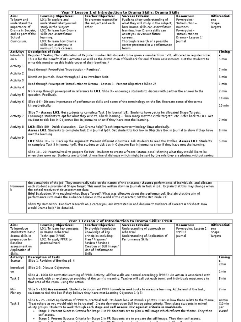 Introduction To Drama Sow | PDF | Educational Assessment | Theatre
