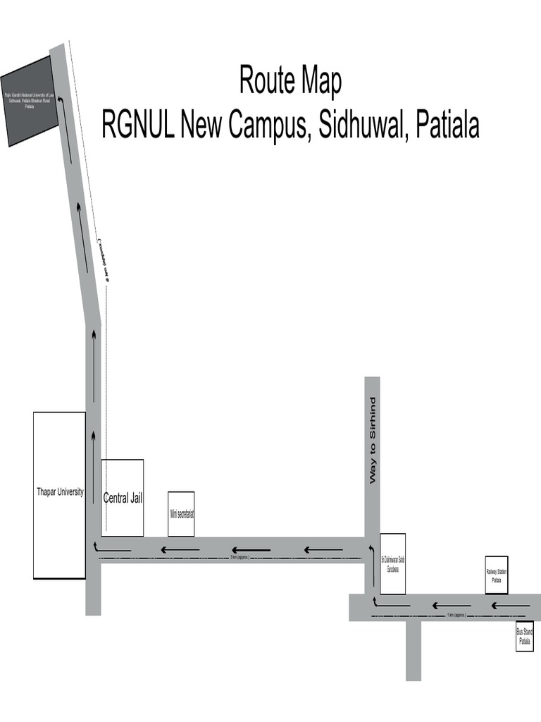 Patiala Route and Campus Map Guide | PDF