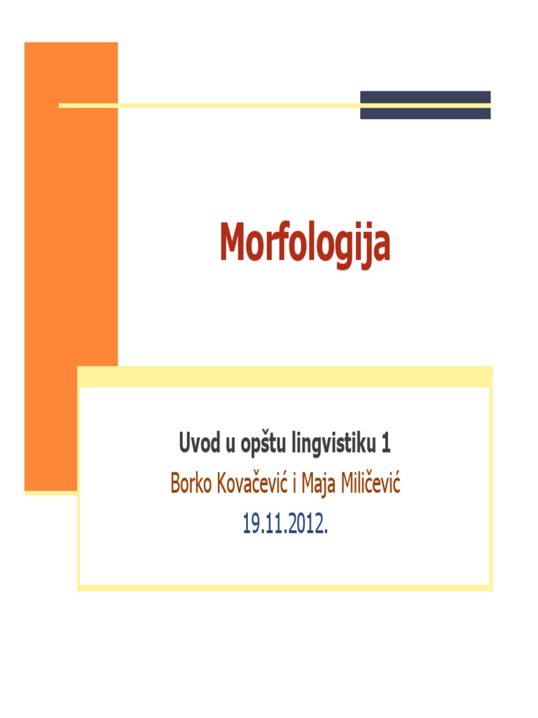 Morfologija | PDF