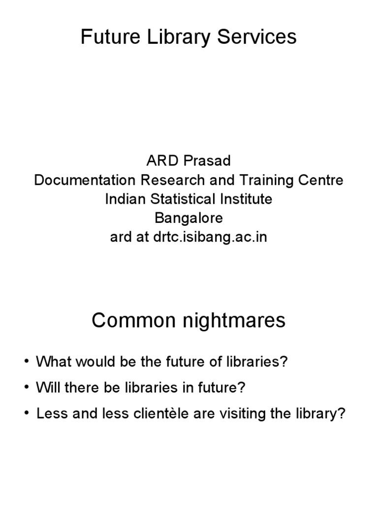 Future Library Services | PDF | Resource Description Framework | Metadata