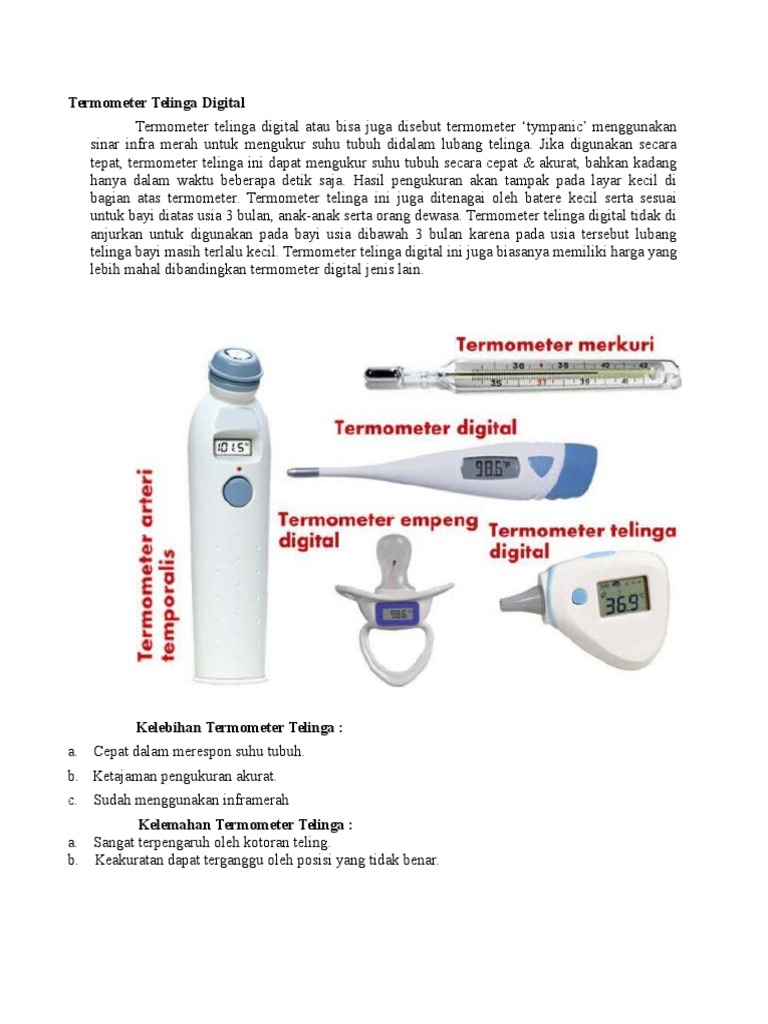 Termometer Telinga Digital | PDF