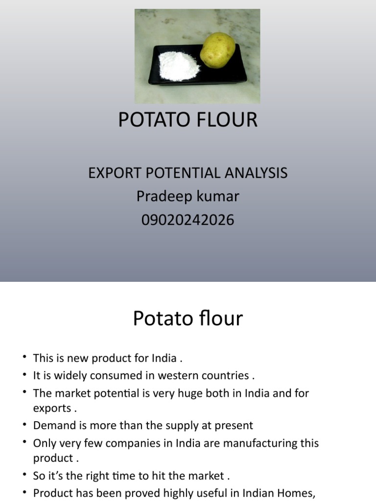 Potato Flour Export Potential Analysis | PDF | Economies | Potato