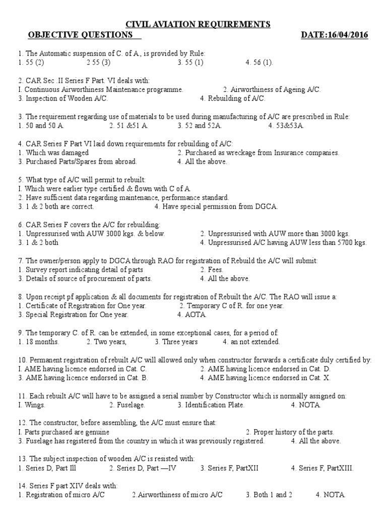 Exam 15 April Exam Series | PDF | Navigator | Aerospace Engineering