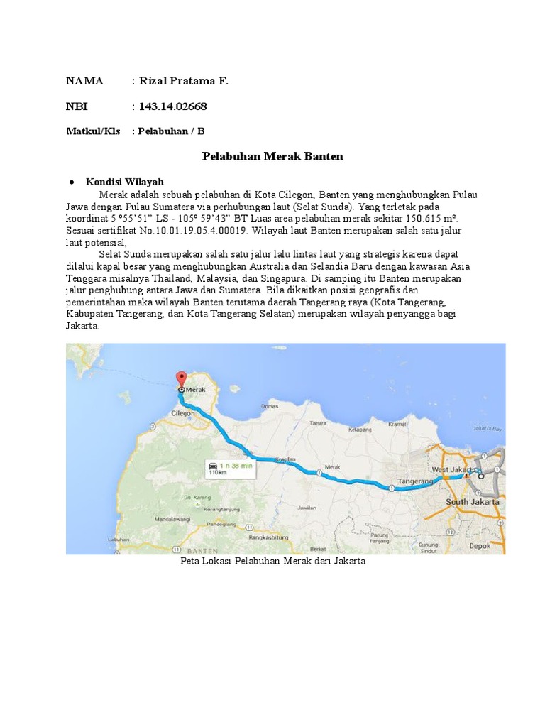 Layout Pelabuhan Merak Banten (Rizal) | PDF