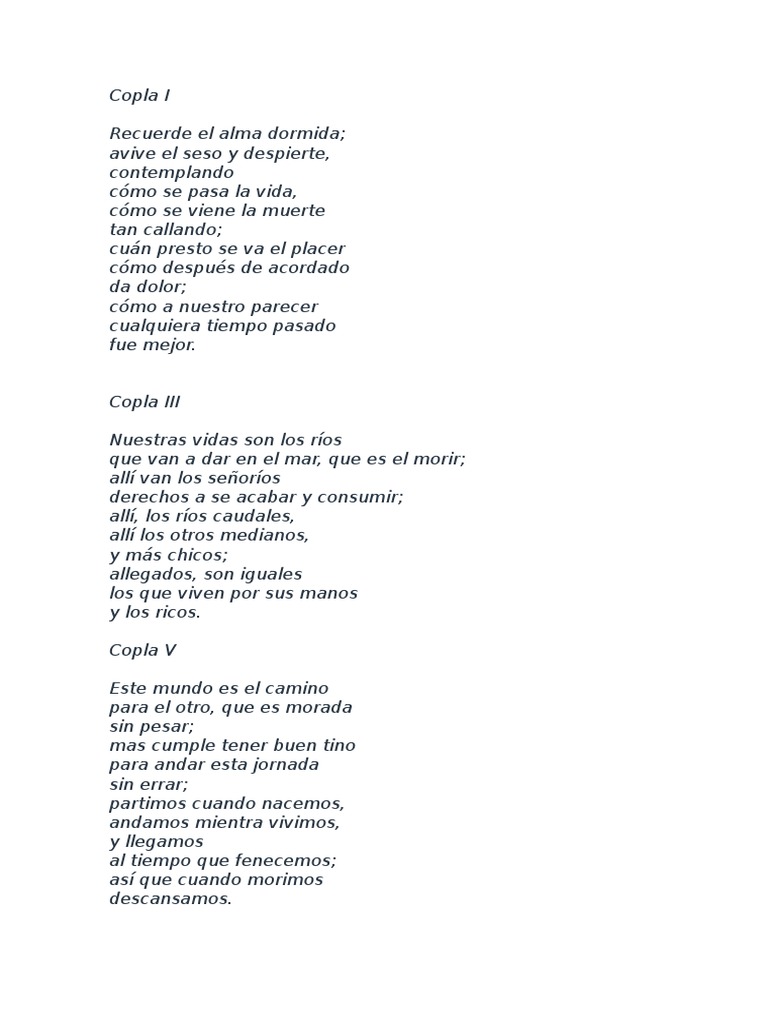 Coplas I, III Y V | PDF