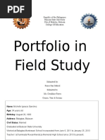 Field Study 1 PORTFOLIO TEMPLATE | PDF