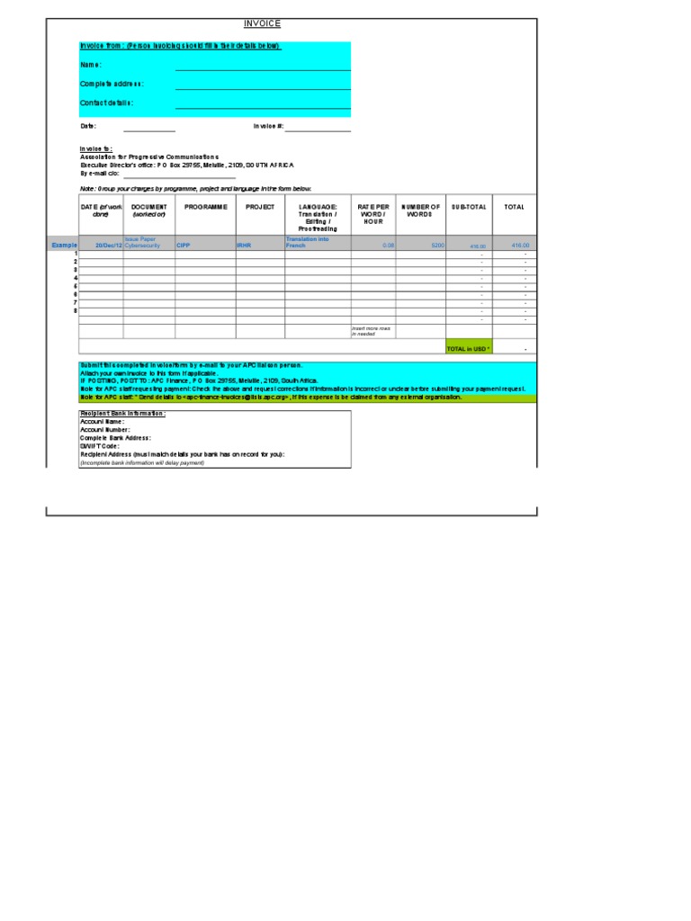 Sample Invoice Template | PDF | Invoice | Computing