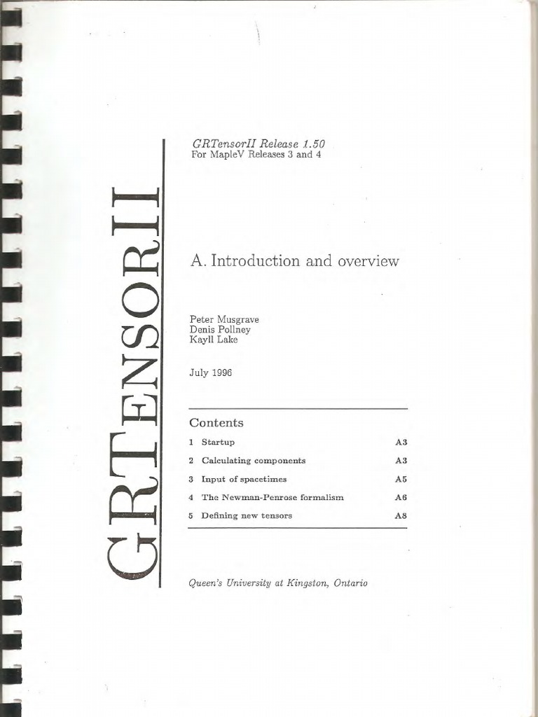 G.R.Tensor II | PDF