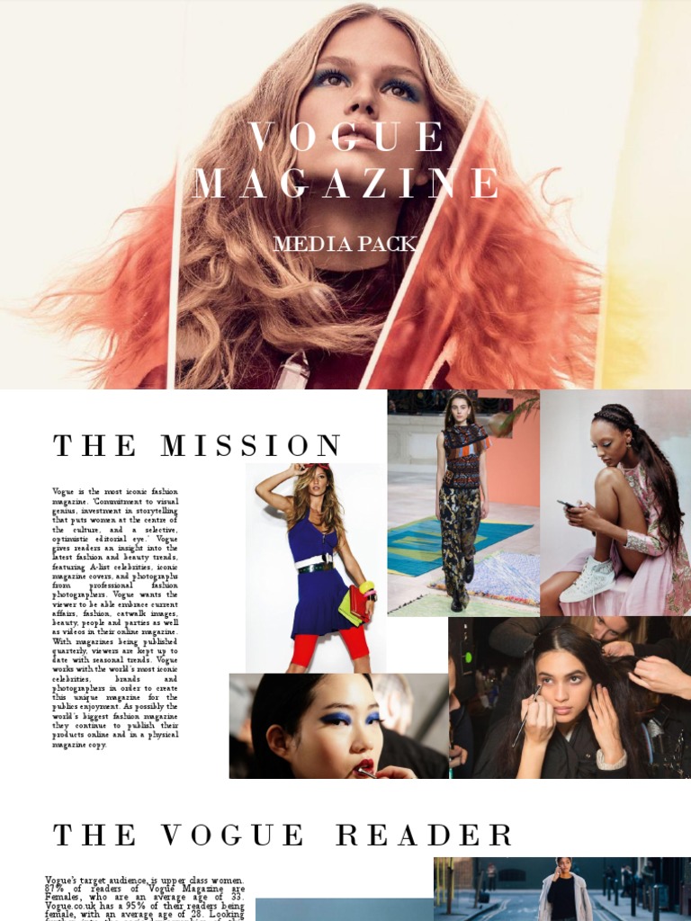 Vogue Magazine: Media Pack | PDF | Vogue (Magazine) | Fashion