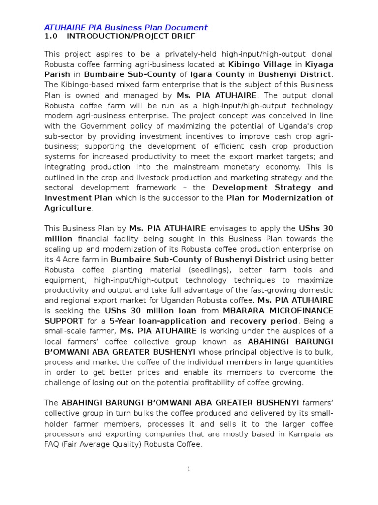 Atuhaire Pia - Coffee Project Proposal 1 | PDF | Mulch | Soil Fertility