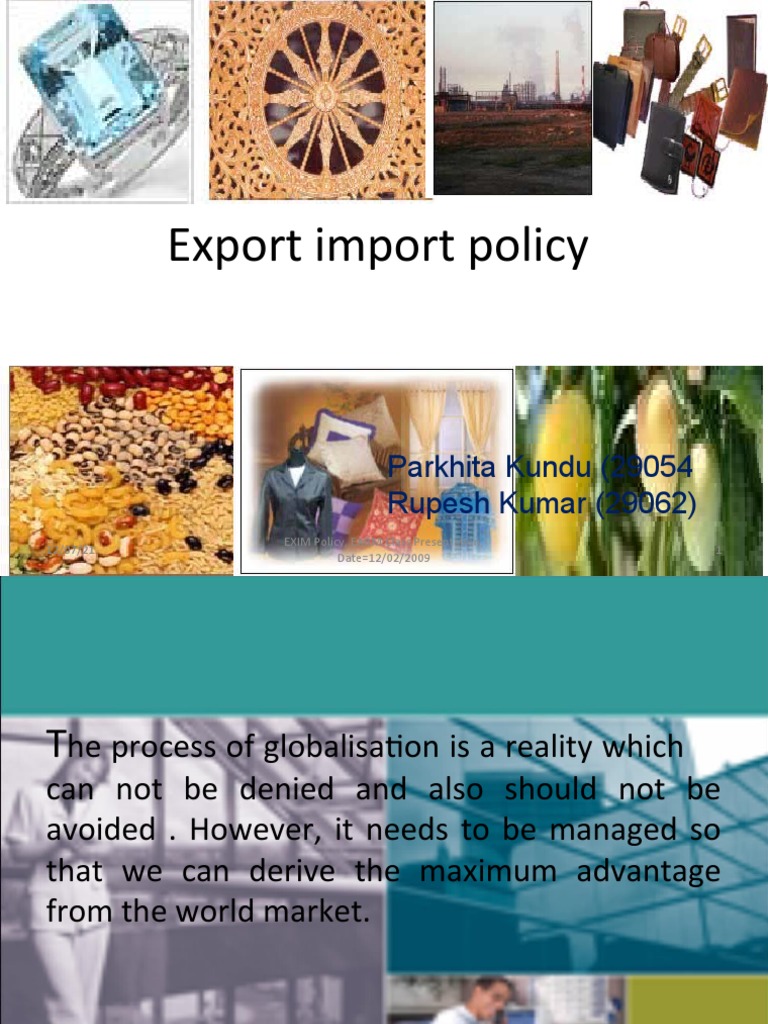 Export Import Policy | PDF | Exports | Tariff