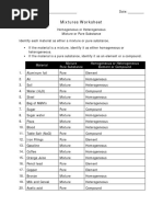Classification of Matter ANSWER KEY | PDF