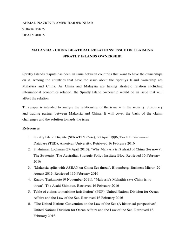 Proposal IR | PDF | Malaysia | Diplomacy