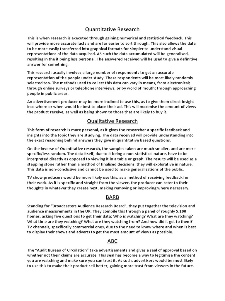 Research Techniques | PDF | Quantitative Research | Communication