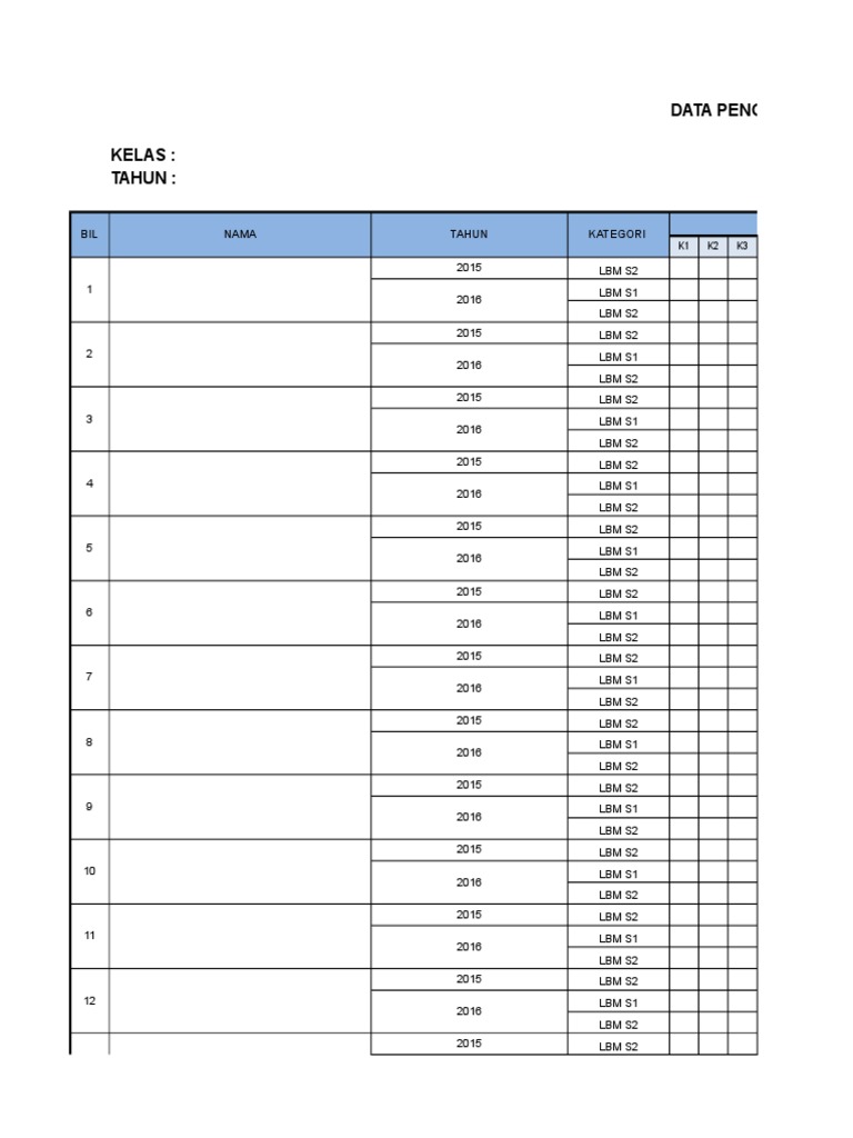 Template For Reading Screening (Linus) | PDF