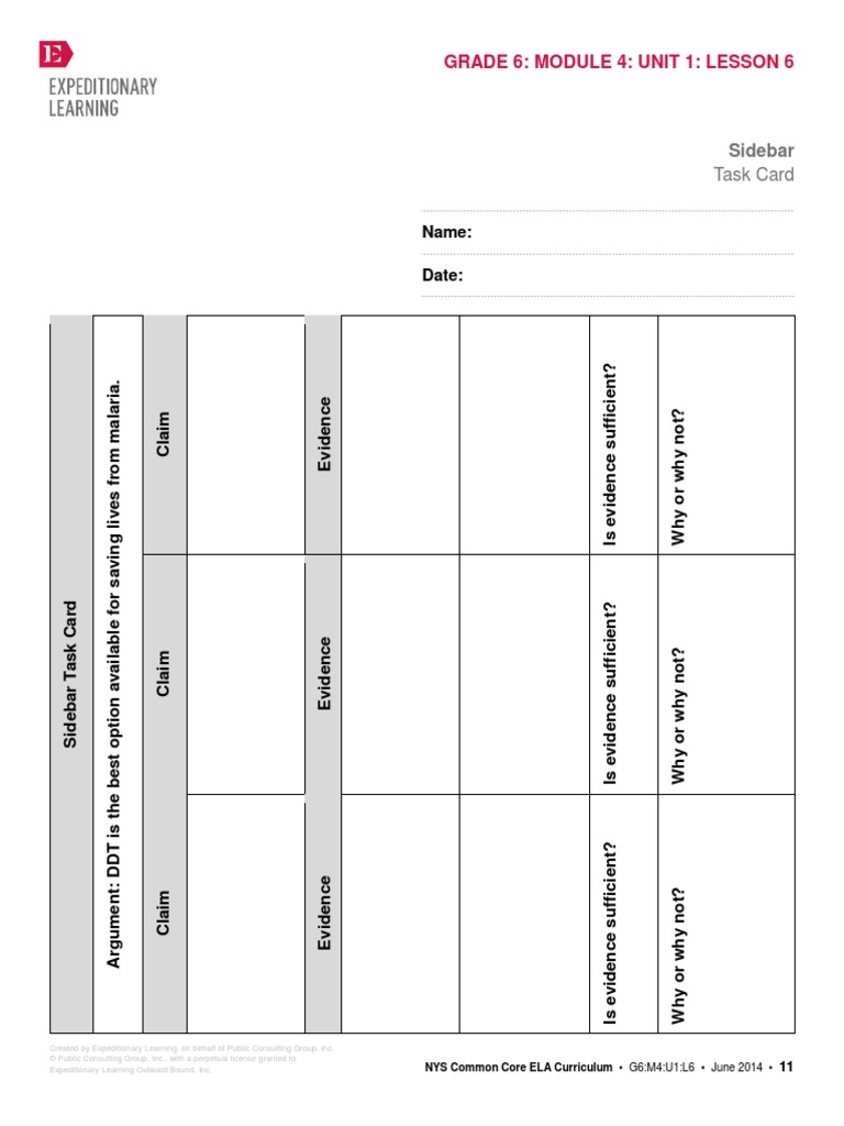 Grade 6: Module 4: Unit 1: Lesson 6: Name: Date | PDF | Malaria | Genetics