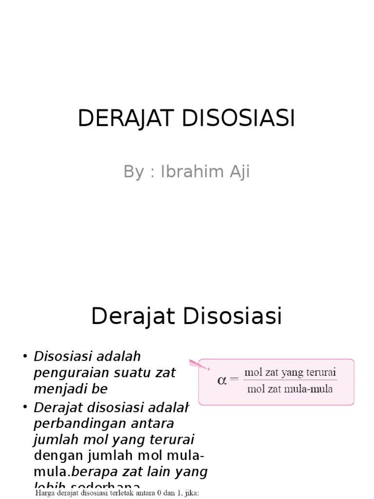 Derajat Disosiasi | PDF