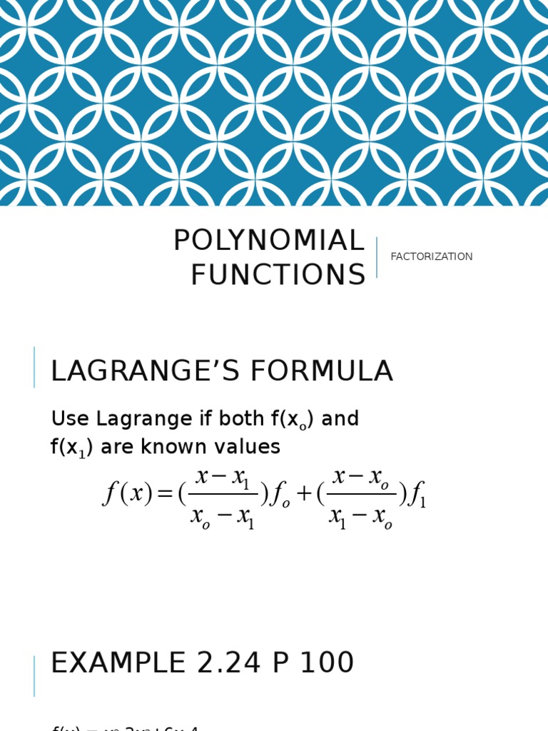 Polynomial Functions and Their Applications | PDF | Trigonometric ...