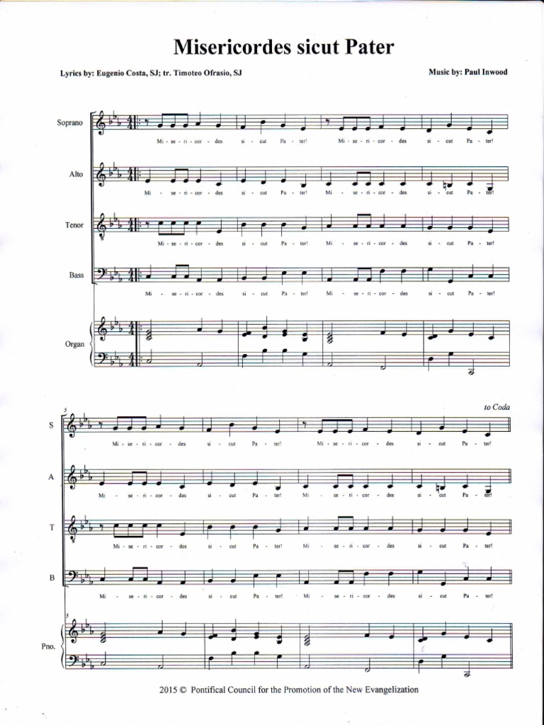 Misericordes Sicut Pater Filipino Lyrics PDF | PDF