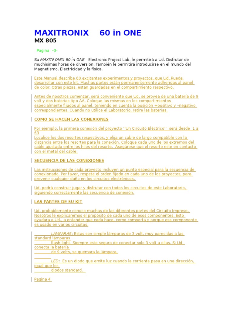 Maxitronix Manual 60 in One | PDF | Imán | Magnetismo