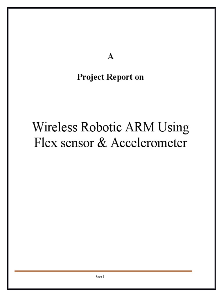Wireless Robotic ARM Using Flex Sensor & Accelerometer | PDF | Rectifier | Direct Current