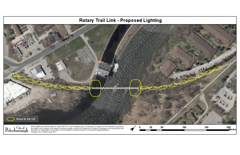 Aerial View Showing Where The Trail Lighting System Will Provide Light ...