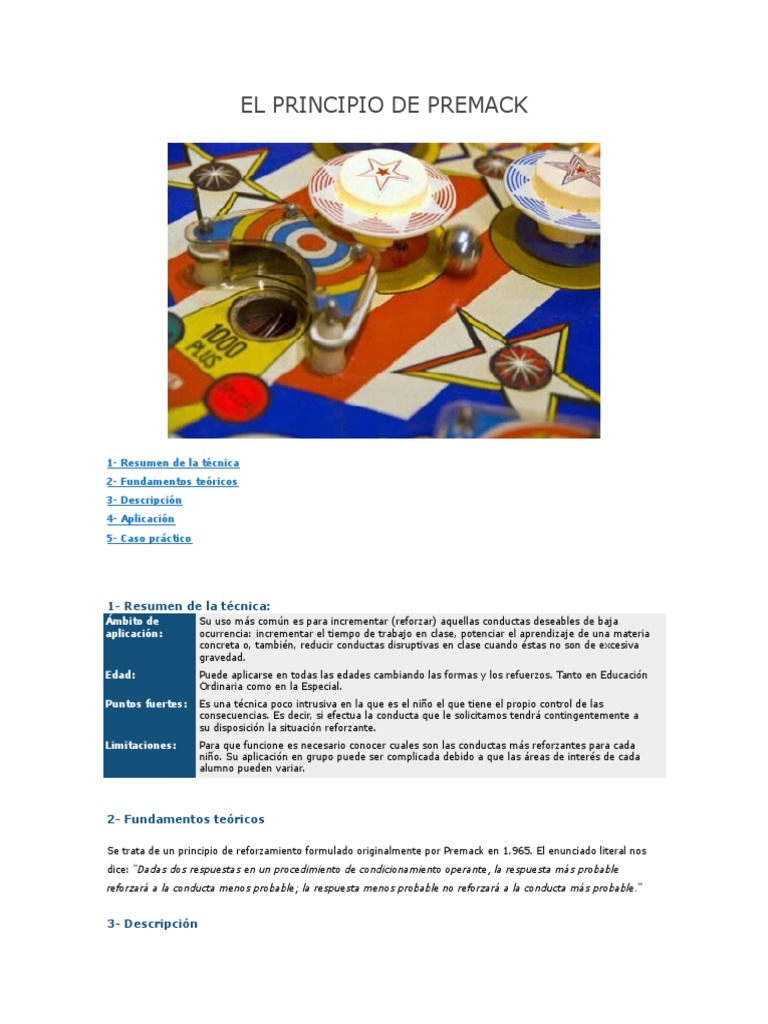 El Principio de Premack | PDF | Comportamiento | Cognición