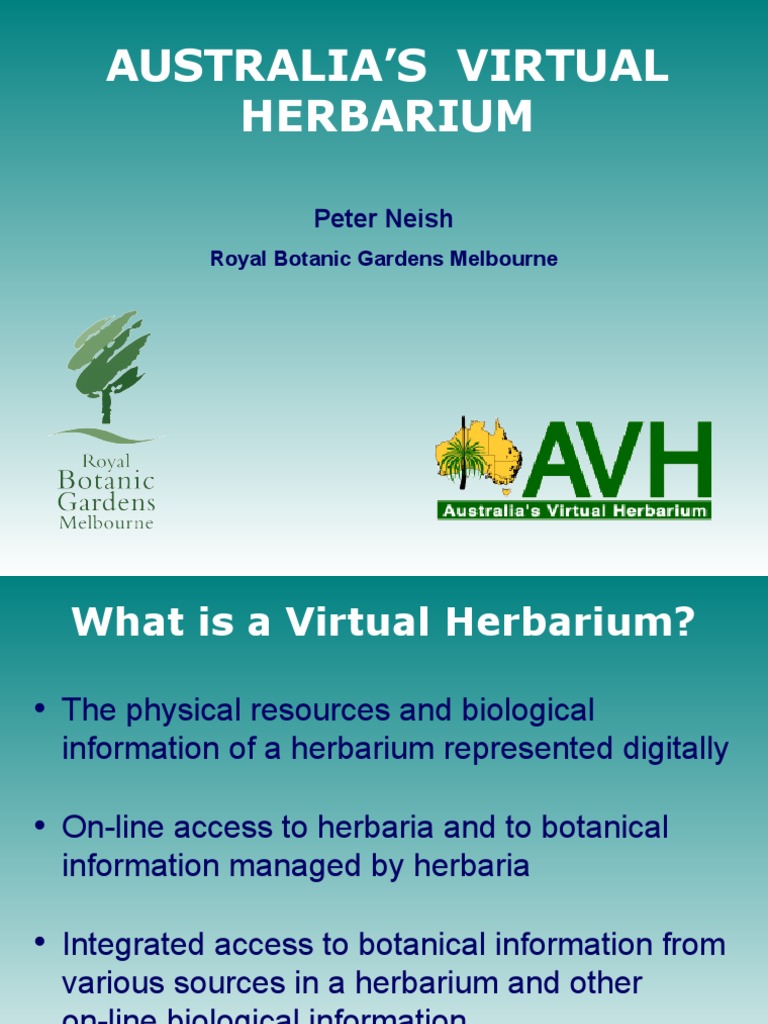 Australia'S Virtual Herbarium: Peter Neish | PDF | Information Science ...